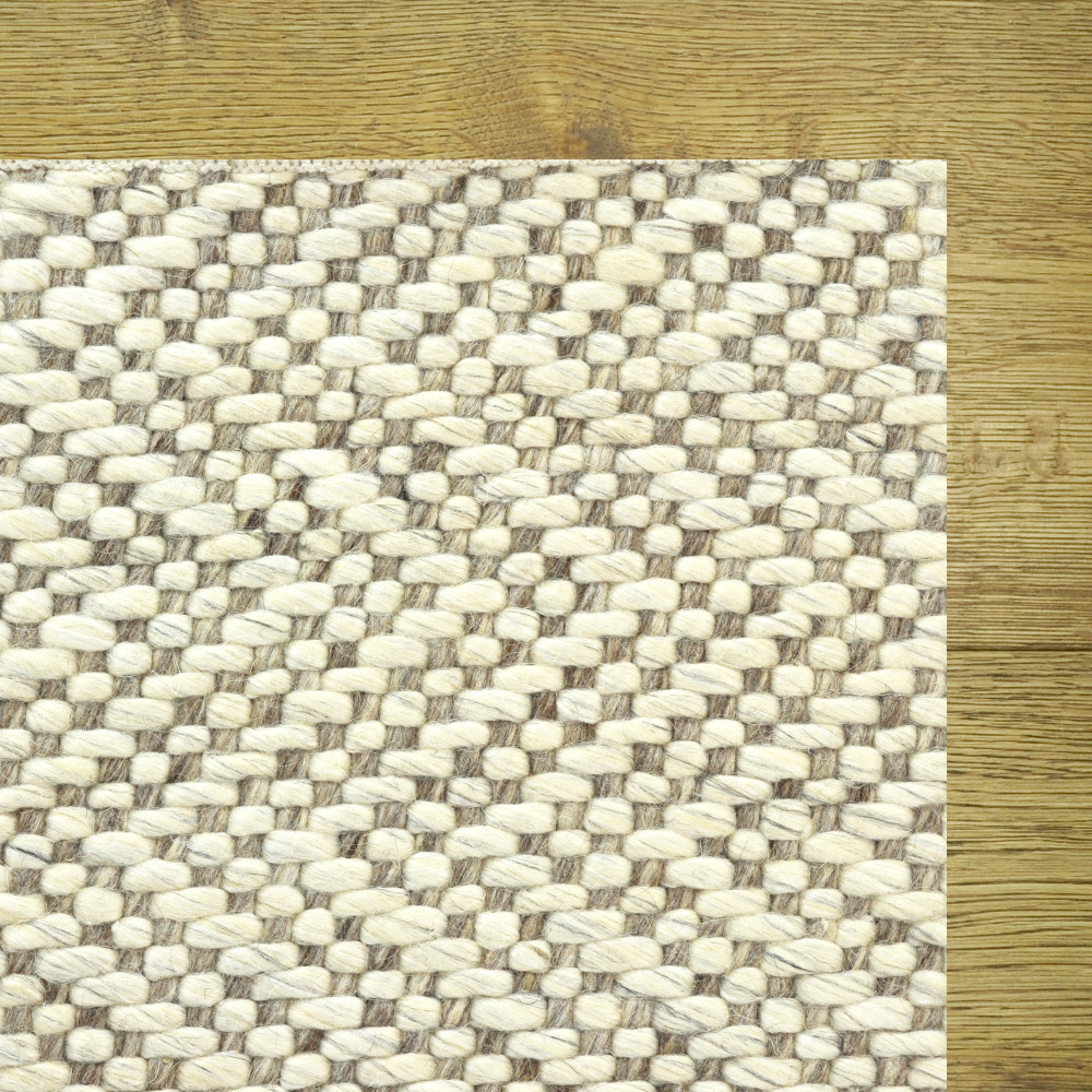 Custom Eustatia Island Light Brown Wool Area Rug