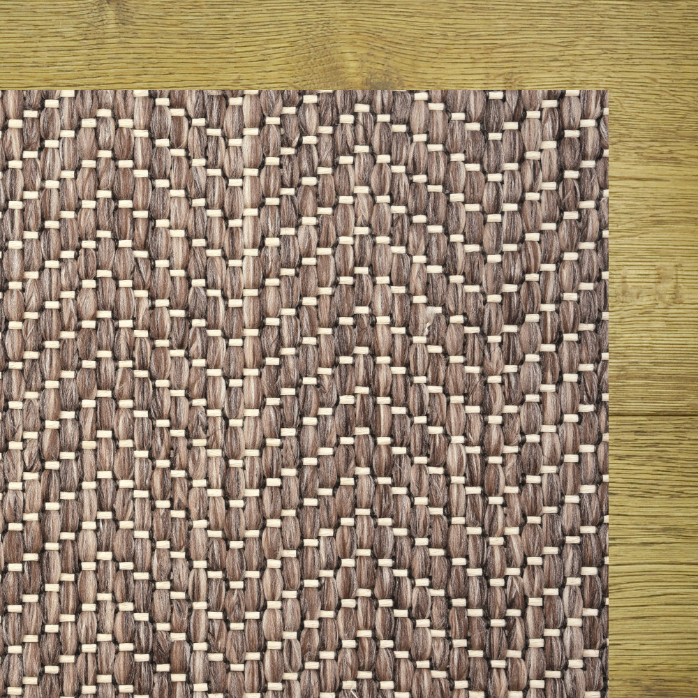 Custom Oasis Teak Synthetic Area Rug