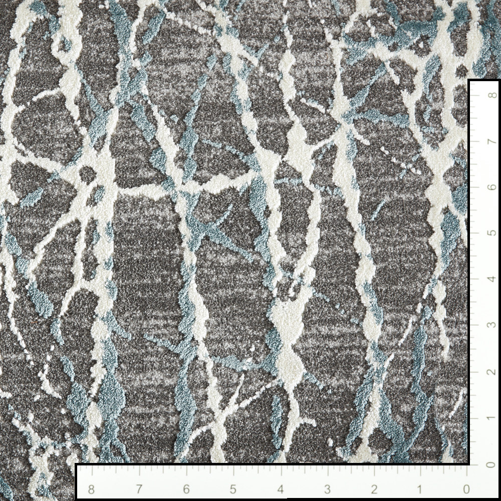 Custom Sound Waves Spa Synthetic Area Rug